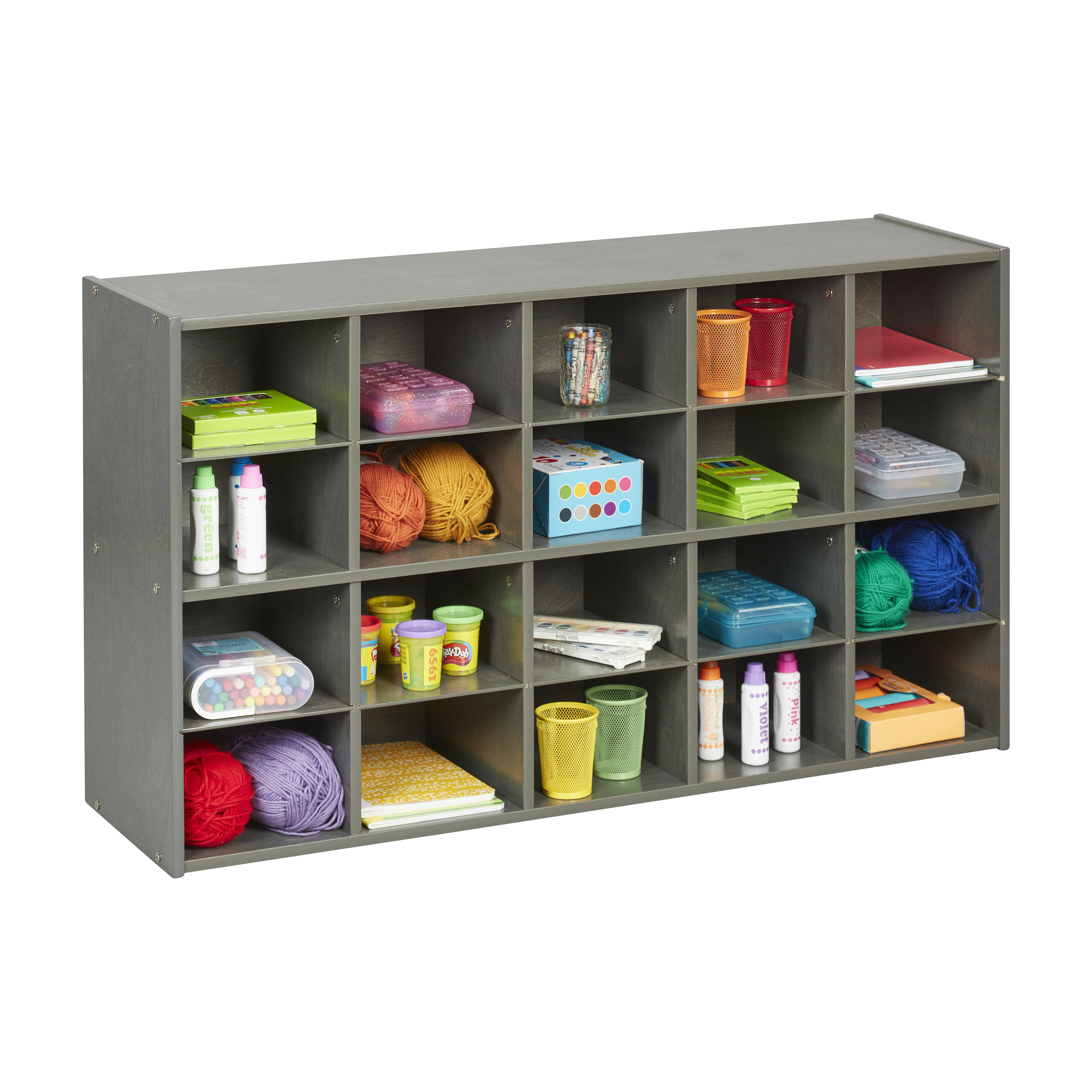ECR4Kids Streamline 20 Cubby Tray Storage Cabinet, 4x5, | Wayfair