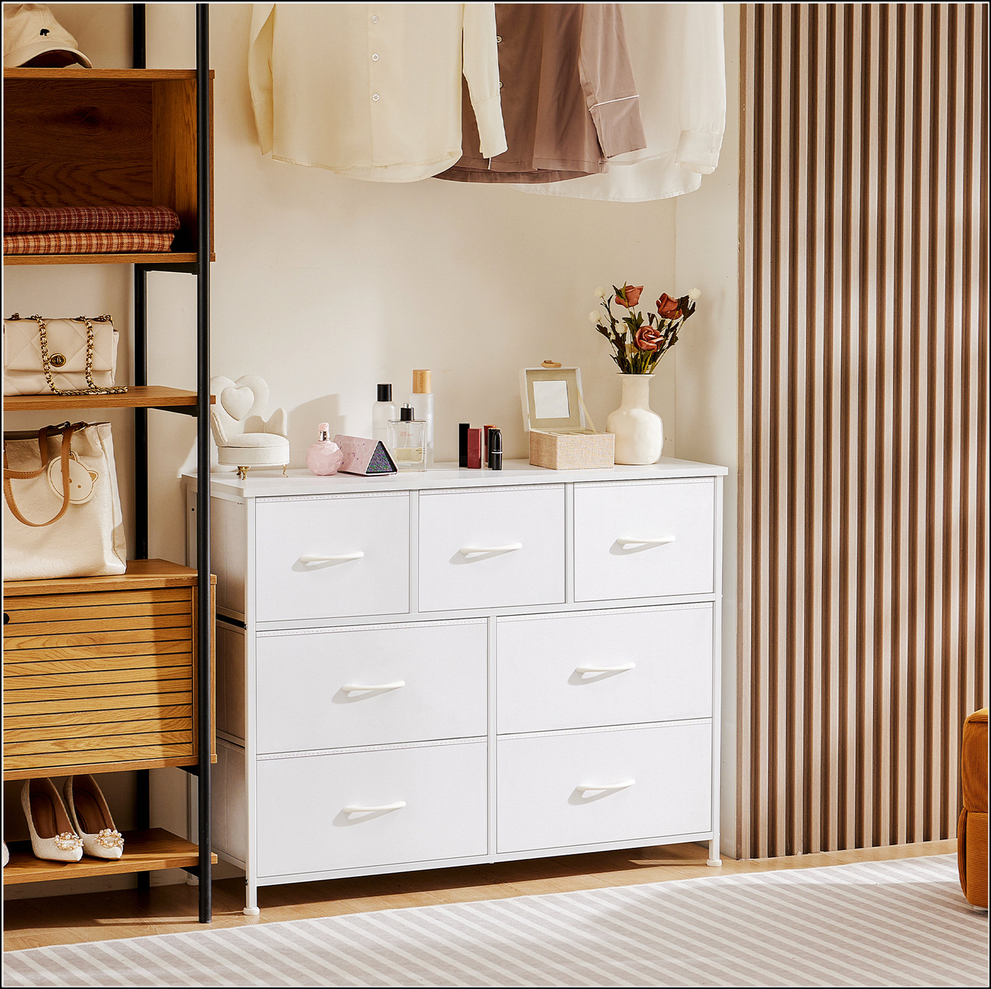 Rebrilliant 7 storage Spaces, assembled wardrobe lockers, bedroom ...