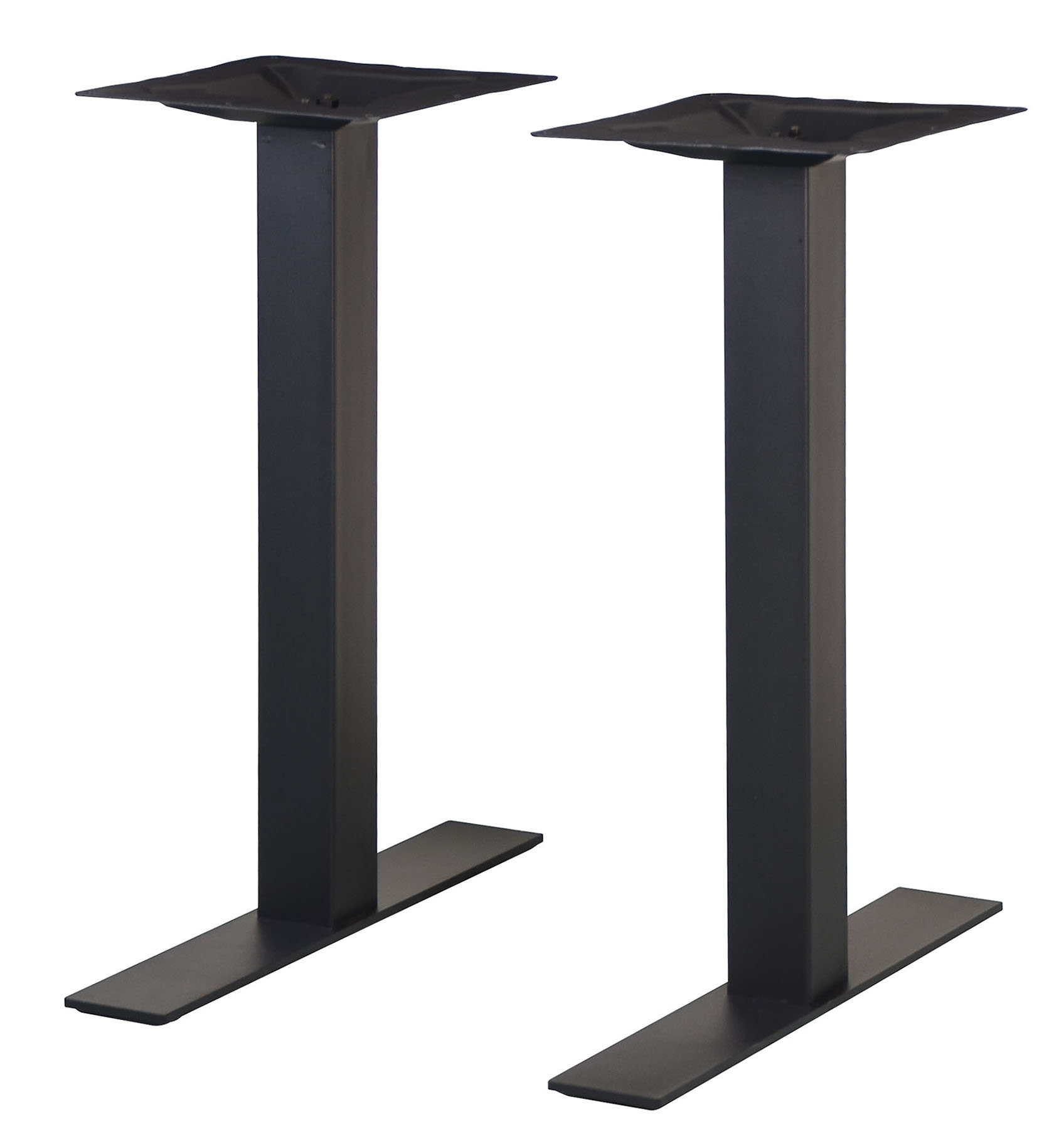 BFM Seating Uptown Black 4x24" Indoor Square Dining Height End Table ...