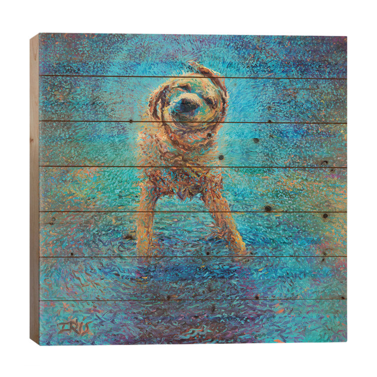 Red Barrel Studio® Hoddesd Shakin' Off The Blues On Wood by Iris Scott ...