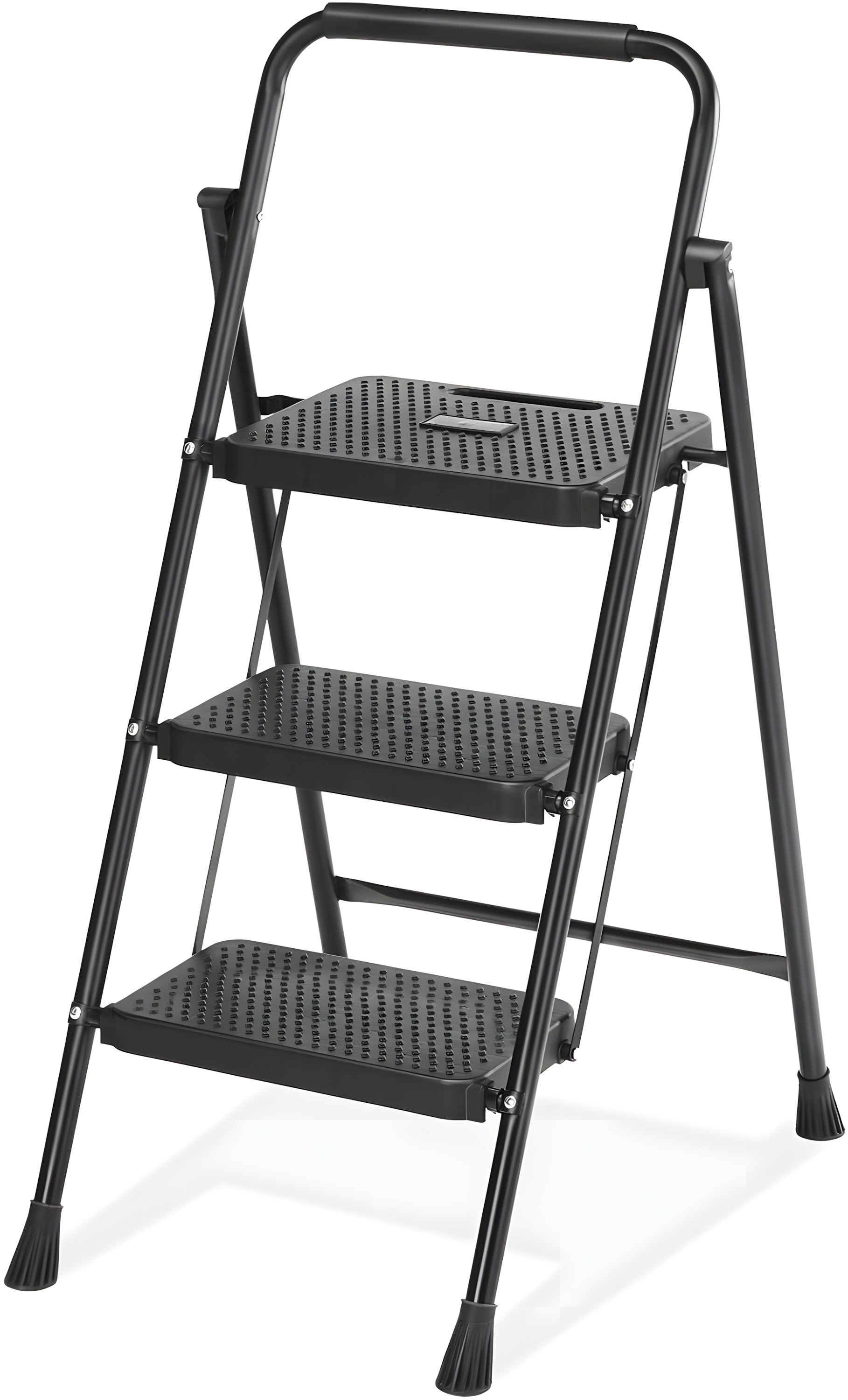 Latitude Run® 3 Step Ladder Foldable Step Stool With Anti-Slip Pedal ...