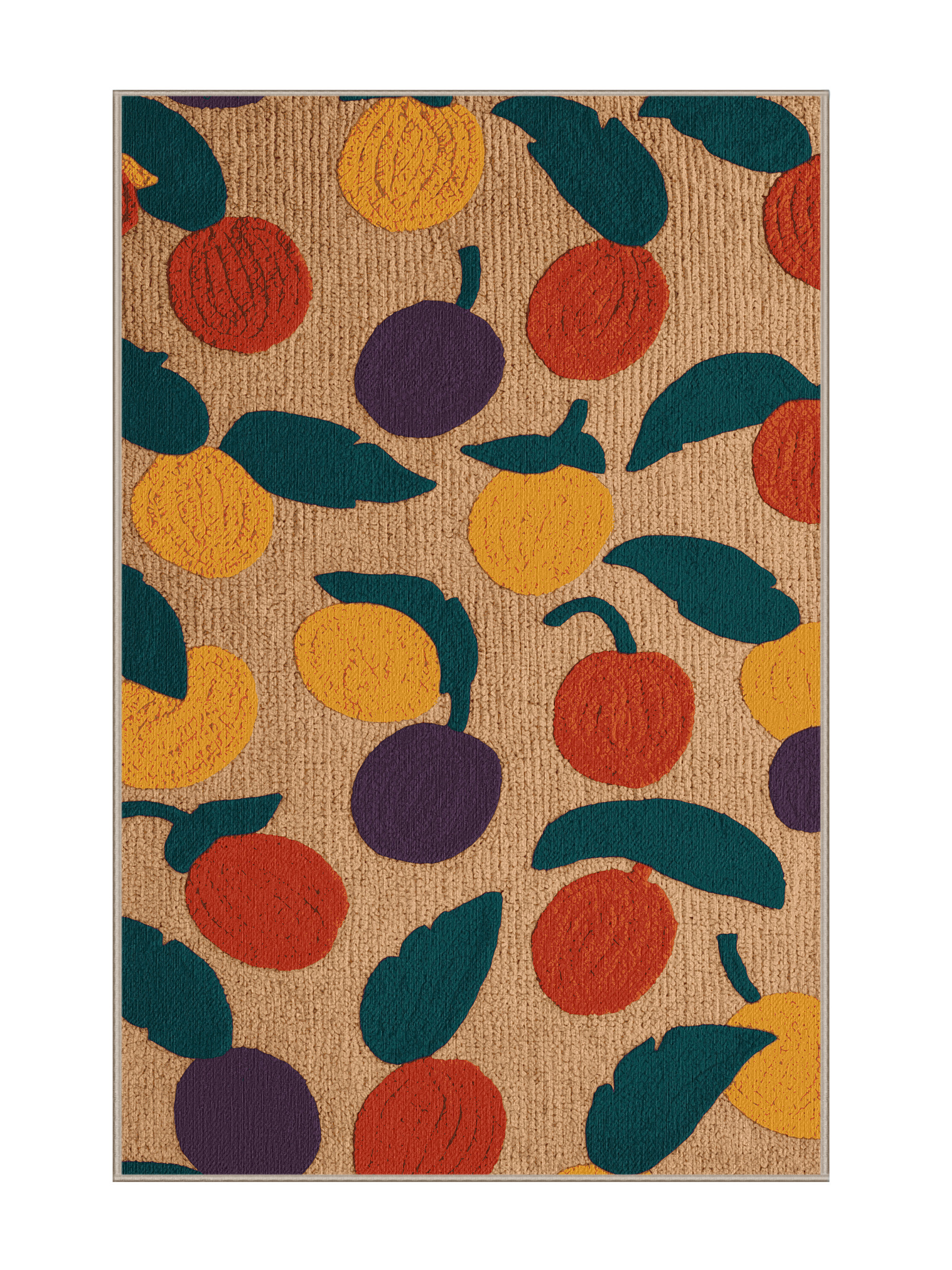 One Allium Way® Washable Bacuri Fruits Area Rug | Wayfair