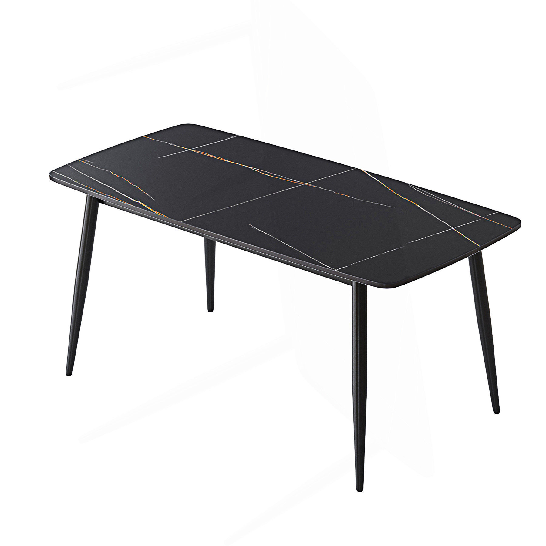 Ivy Bronx 62.99" Modern Artificial Stone Curved Edge Dining Table | Wayfair