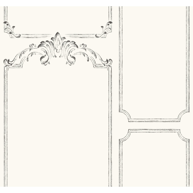 Magnolia French Panel Wallpaper | Wayfair
