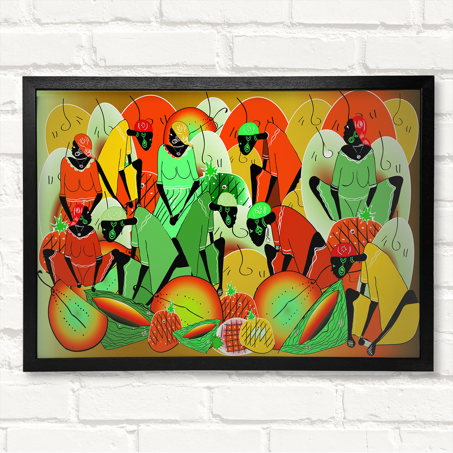 ClassicLiving The Vibrant Tribe - Closed Corner Frame Art Prints on ...