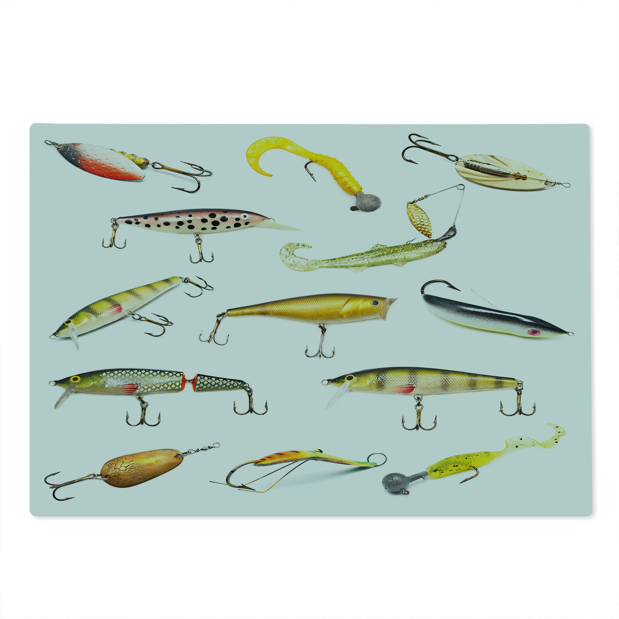 Ambesonne Fish Cutting Board Large Size Hunting Sea Animals Theme ...