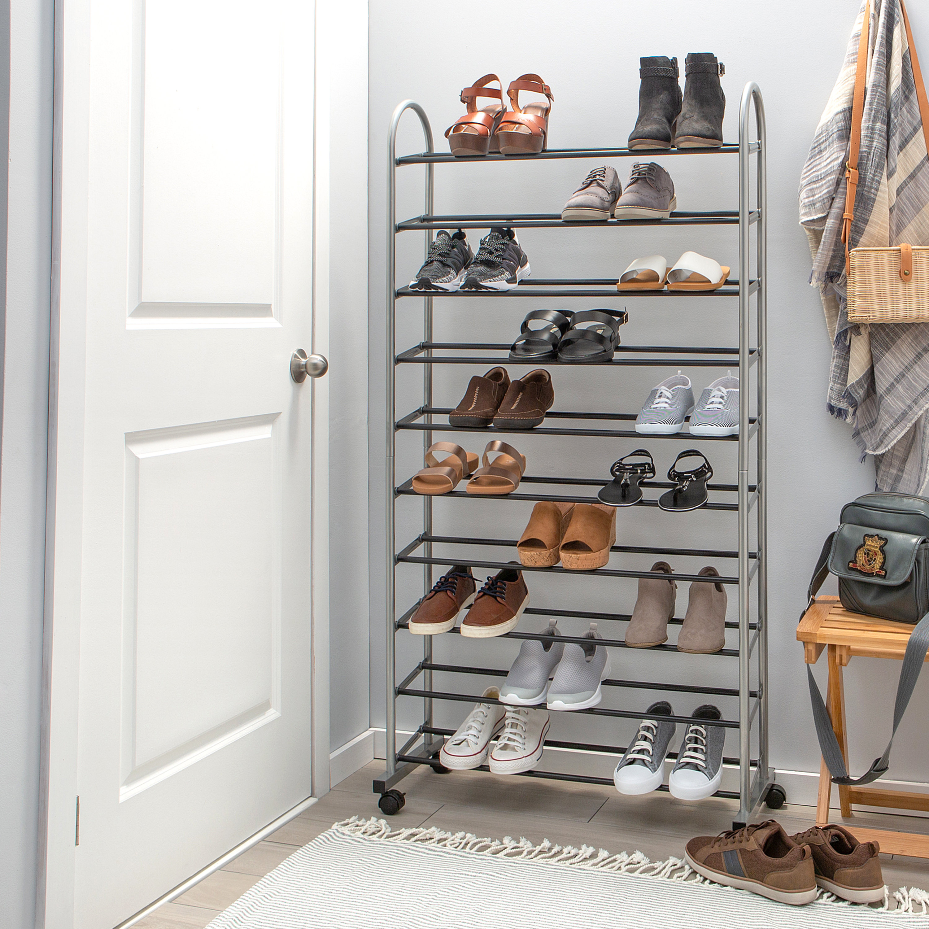 Simplify 10 Tier Mobile 40 Pair Shoe Rack & Reviews | Wayfair