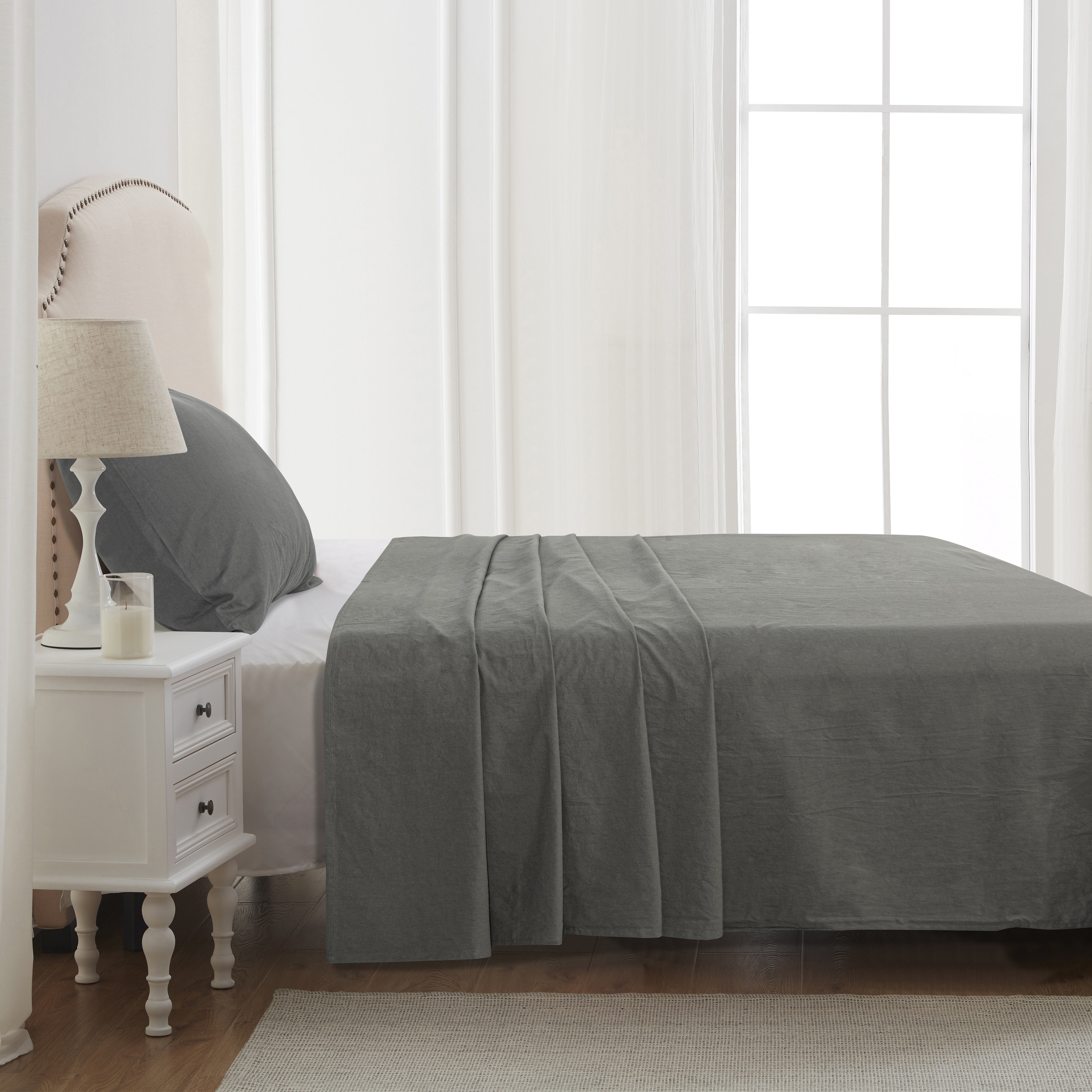 NTBAY Flat Bed Sheet Only, Washed Cotton Soft Sheet - NTBAY | Wayfair
