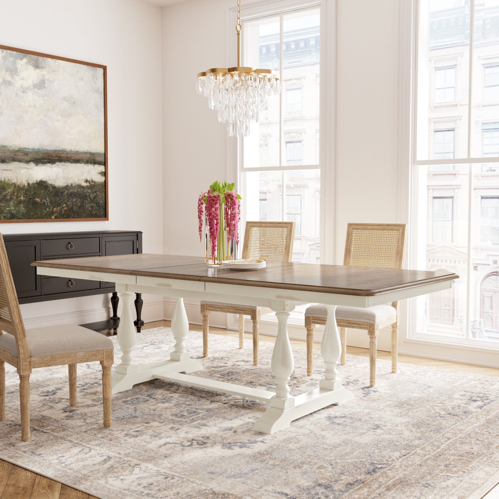 Kelly Clarkson Home Soho Extendable Trestle Dining Table & Reviews ...