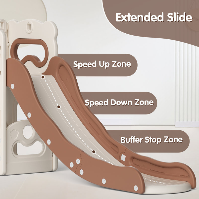 Feanch 42'' W Indoor and Outdoor Plastic Freestanding Slide & Reviews ...