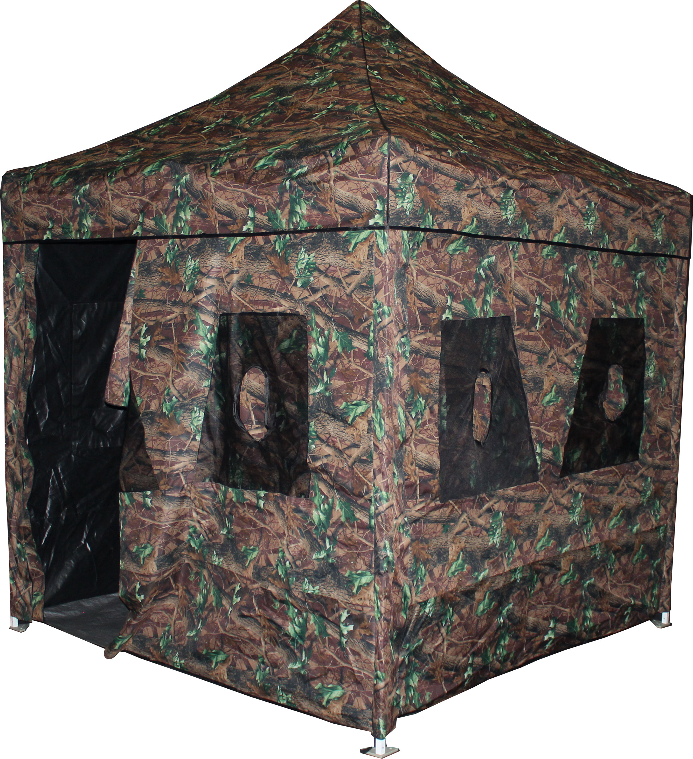 King Canopy Hunting Blind Instant Pop Up Tent 8ft x 8ft Aluminum Frame ...