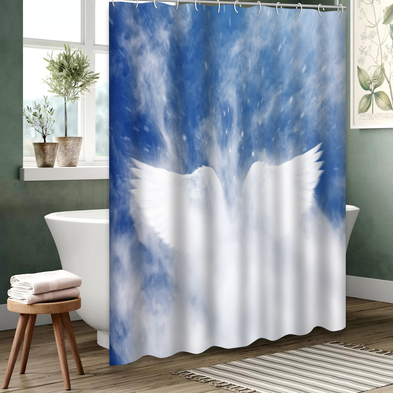 East Urban Home Enchanted Twilight Shower Curtain with 12 Hooks ...