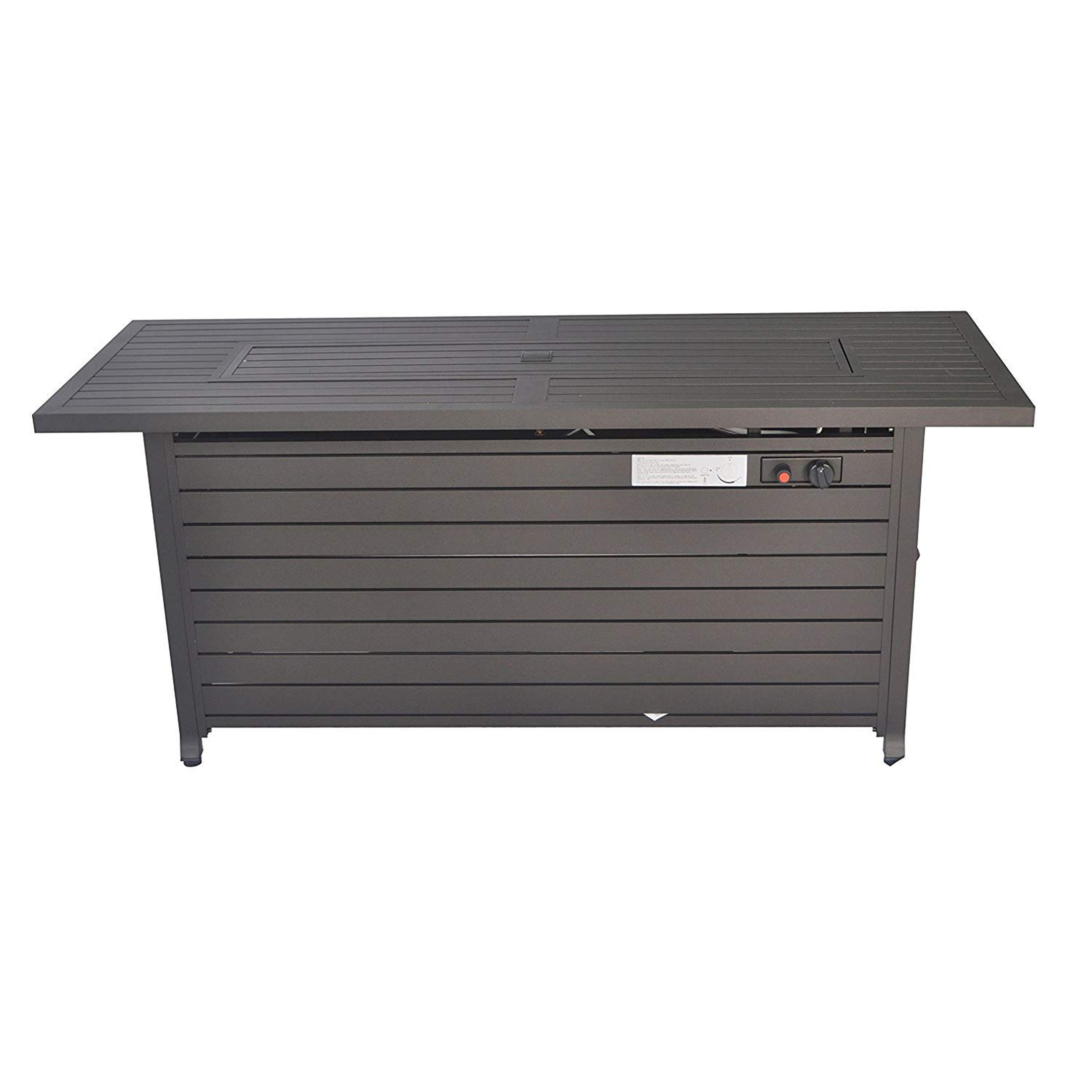 Latitude Run® 57 in Propane Fire Pit Table, 50000BTU, Retangular ...