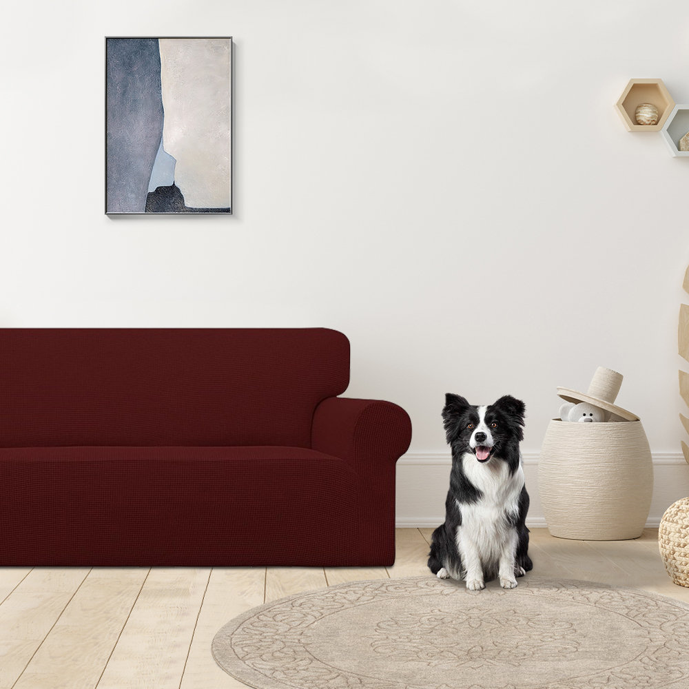 Latitude Run® Elastic Sofa Cover, Sofa Protector, Full Wrap-Around ...