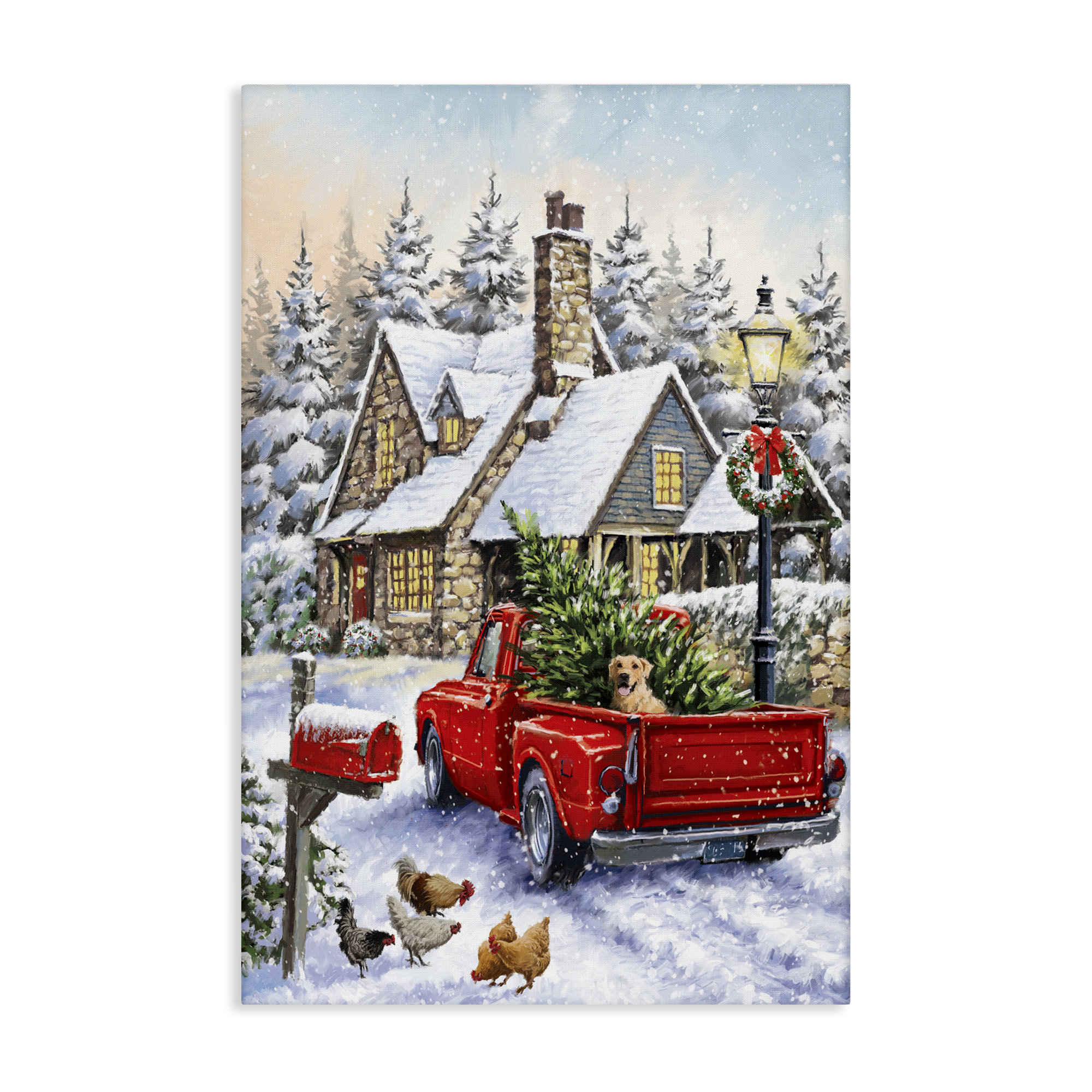 The Holiday Aisle® Rustic Holiday Scene Canvas Wall Art by Ian Saxton ...