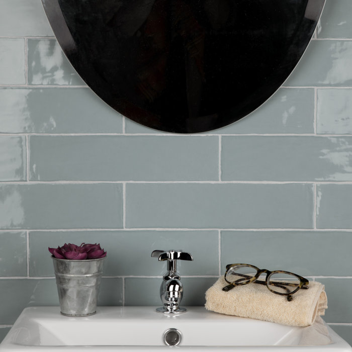 Merola Tile Chester Series 3" x 12" Subway Tile in Aqua & Reviews ...