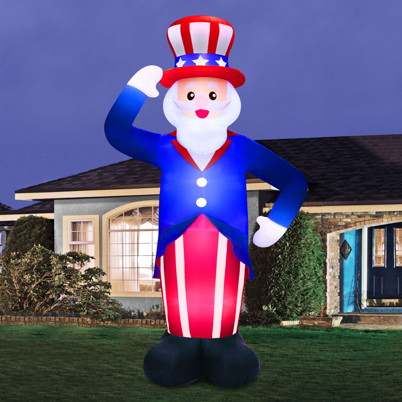 The Holiday Aisle® Geoppo Uncle Sam Inflatable | Wayfair