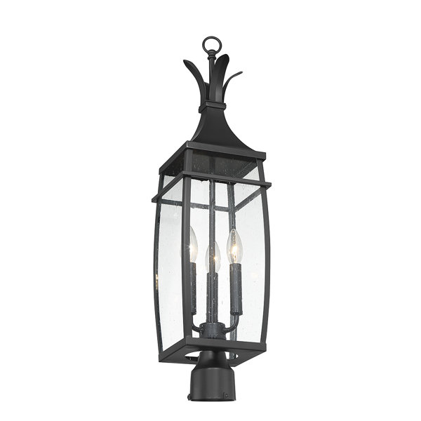 Lark Manor™ Armantas Matte Black 3 -Light 29" H Hardwired Lantern Head ...