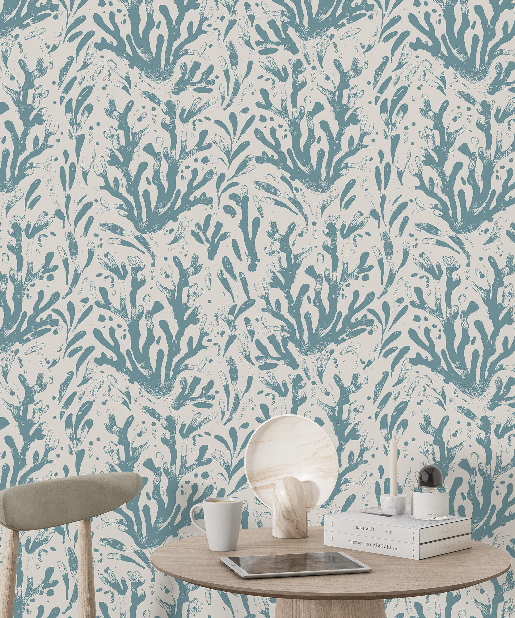 wallpaew Sea Life Wallpaper Blue Coral Wall Mural | Wayfair