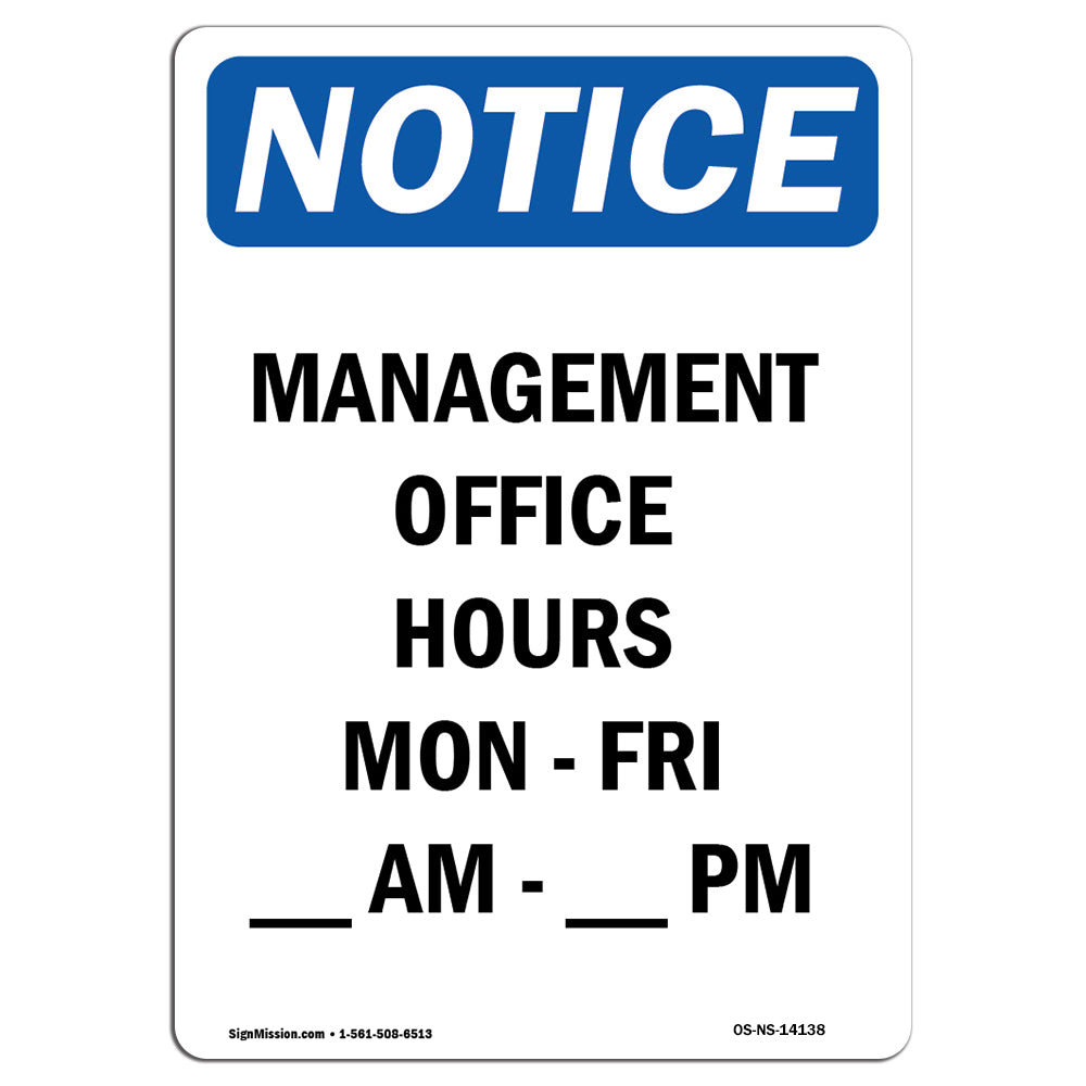 SignMission Management Office Hours Mon - Sign | Wayfair
