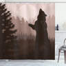 Loon Peak® Avers Wild Bear Night Jungle Single Shower Curtain & Reviews ...