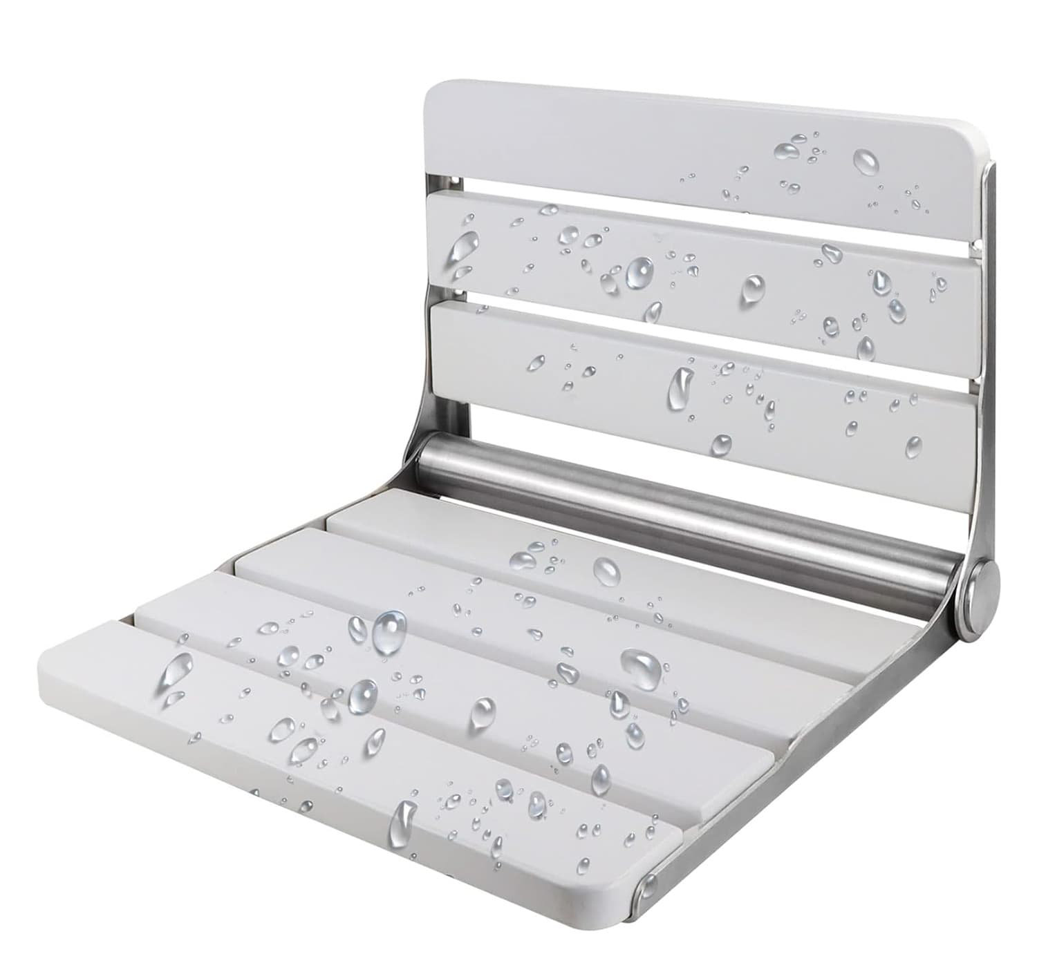 VITELER Wall Mounted Folding Teak Shower Seat Bench: Foldable, for Home ...