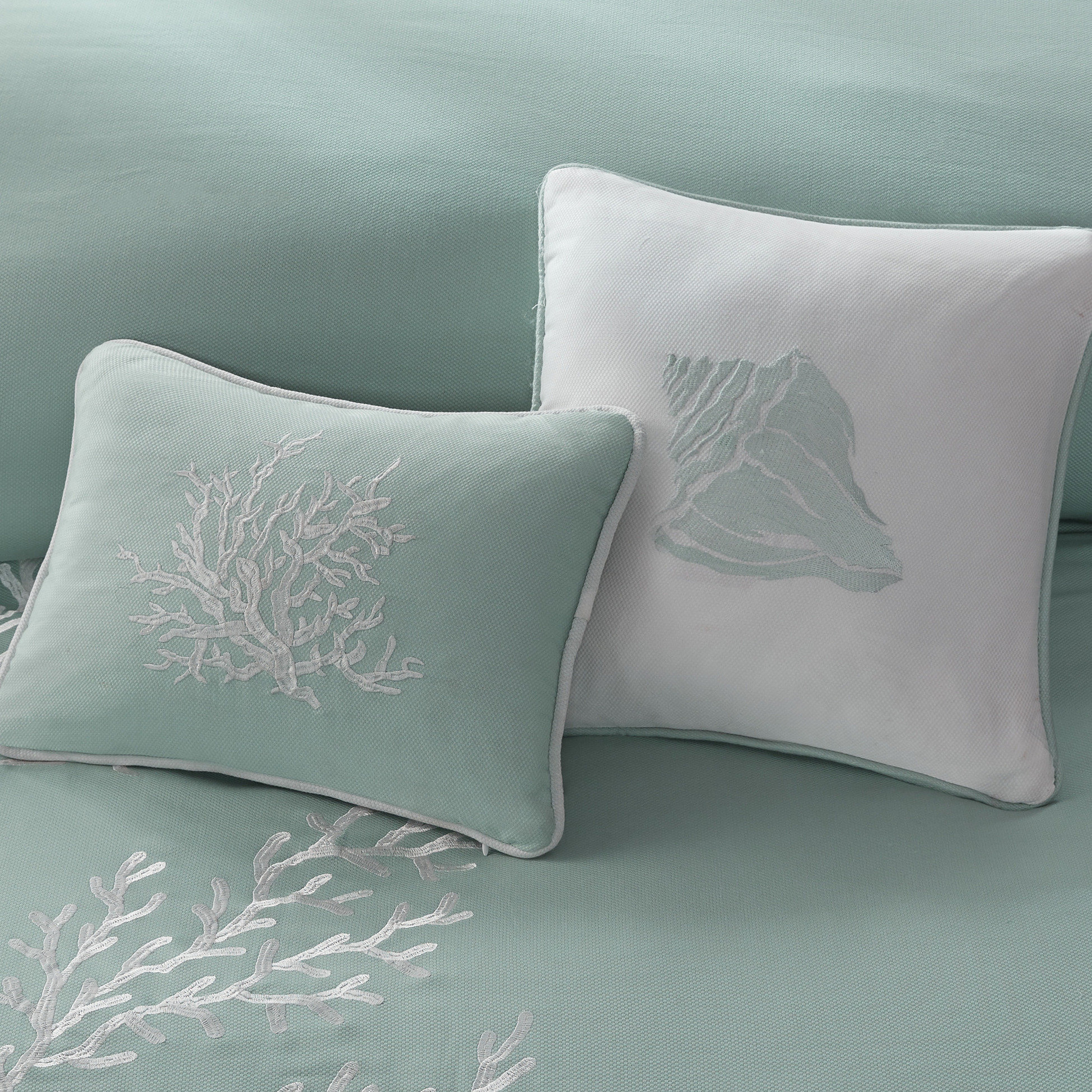 CaneCreations Duvet Cover - 100% Cotton With Alluring Coral Embroidery ...