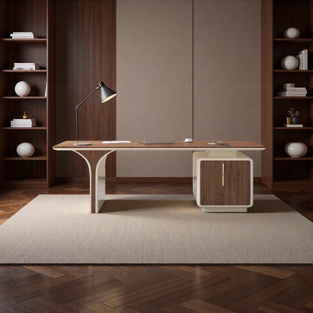 Hokku Designs Premium Solid Wood Multi-Layer Board Desk | Wayfair