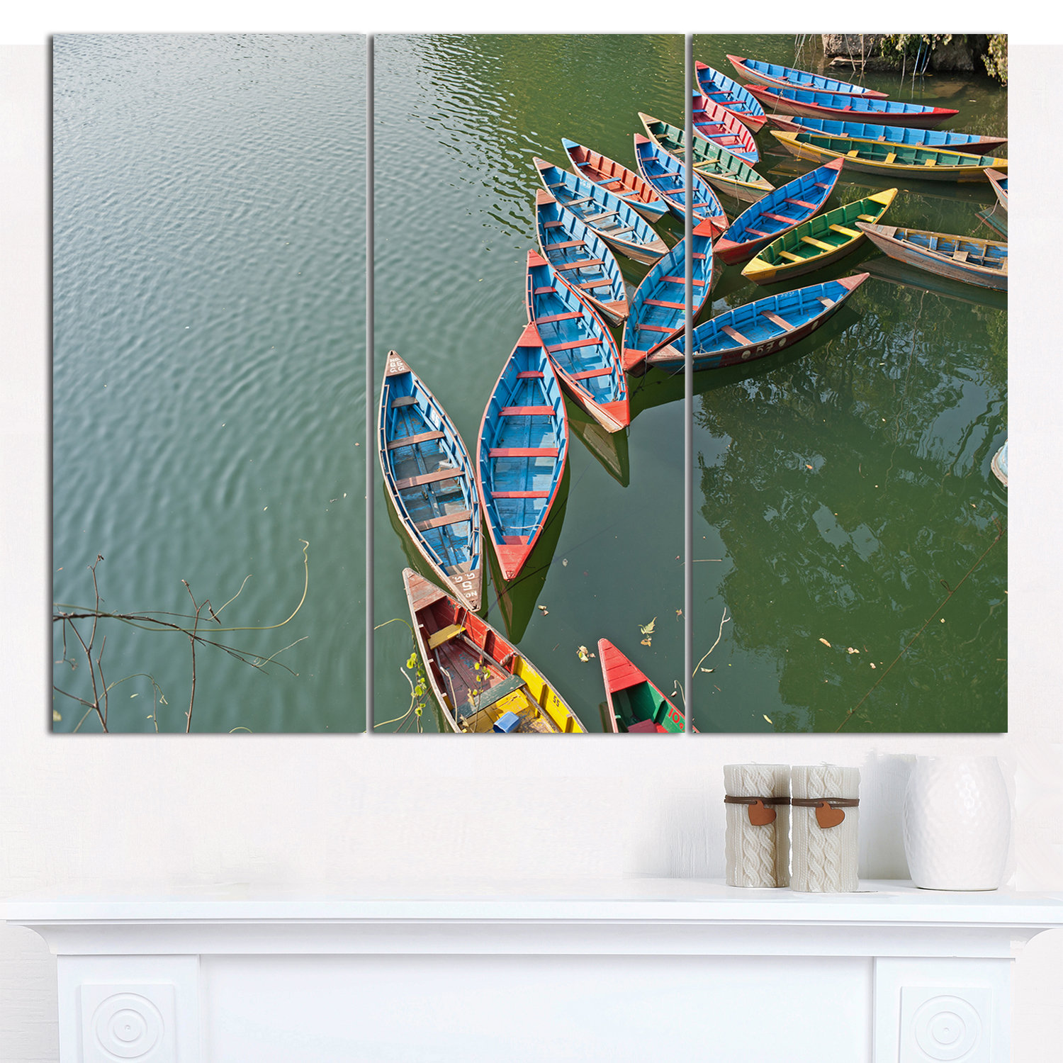 Design Art 'Phewa Lake in Pokhara Nepal' Photographic Print Multi-Piece ...