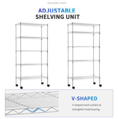 Rebrilliant Konnor 30'' W Steel Height -Adjustable Shelving Unit with ...
