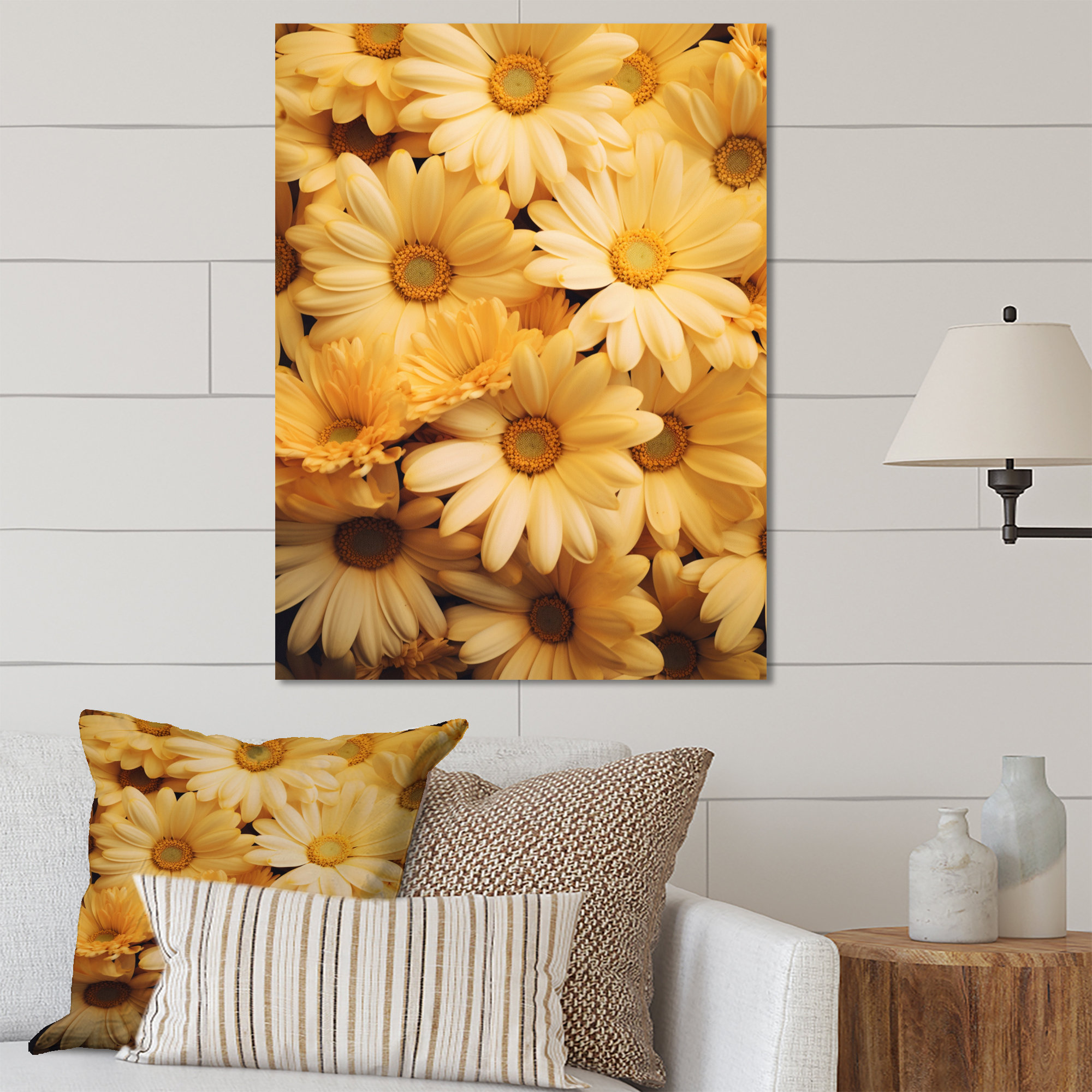 Ebern Designs Daisies Golden Daisies - Floral Metal Wall Art Prints ...