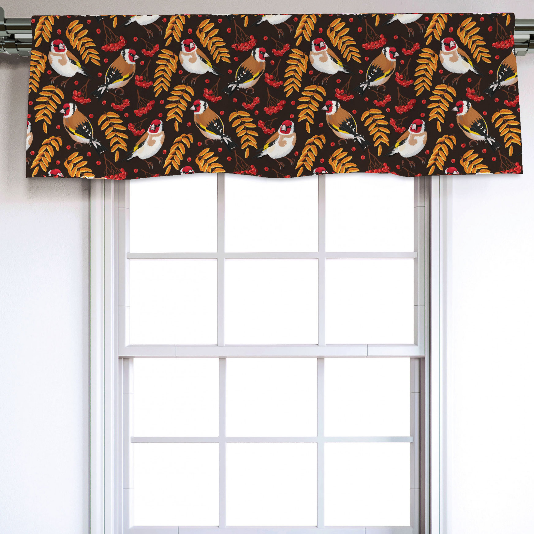 East Urban Home Birds 54" Window Valance | Wayfair
