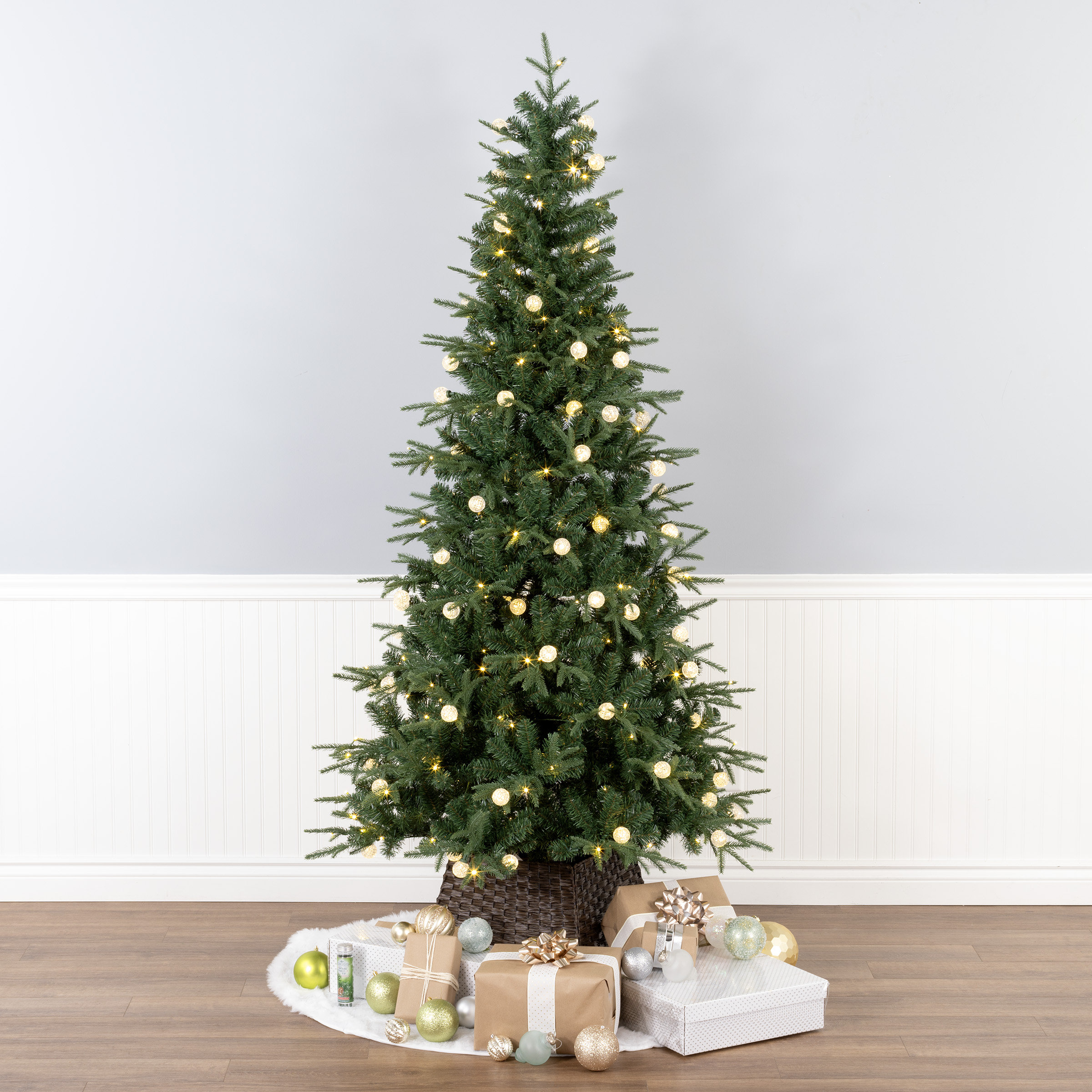 The Holiday Aisle® 6' Lighted Fir Christmas Tree | Wayfair