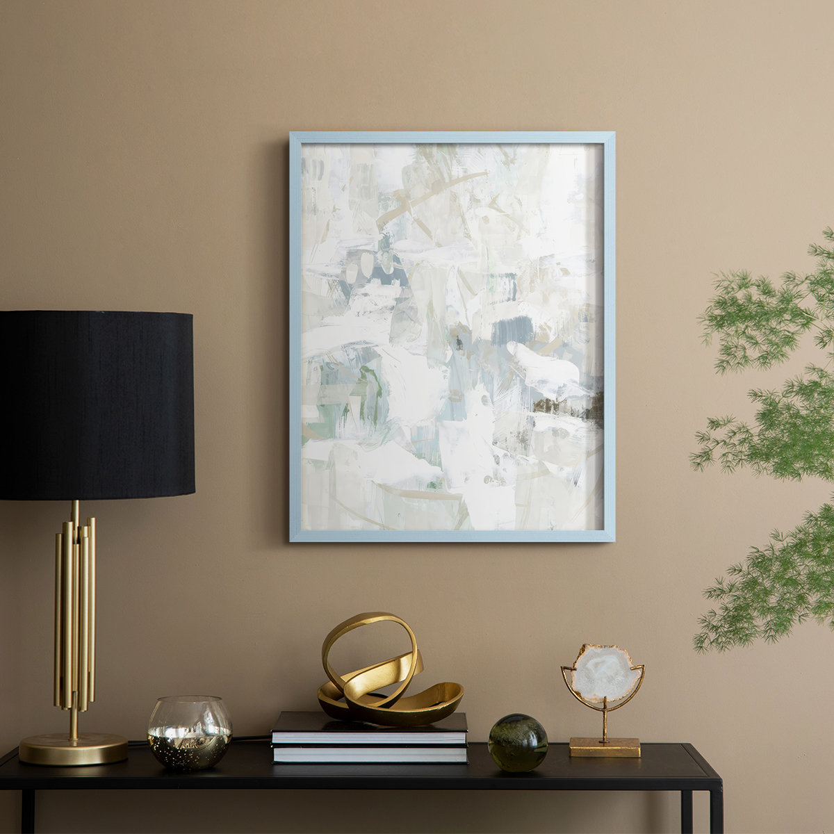 Wrought Studio™ Impasto Poem III Framed Print - Solid Wood | Wayfair