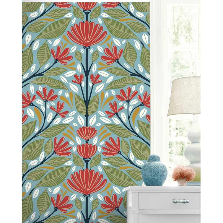 Nextwall Zhani Floral Vinyl Peel & Stick Wallpaper Roll | Perigold