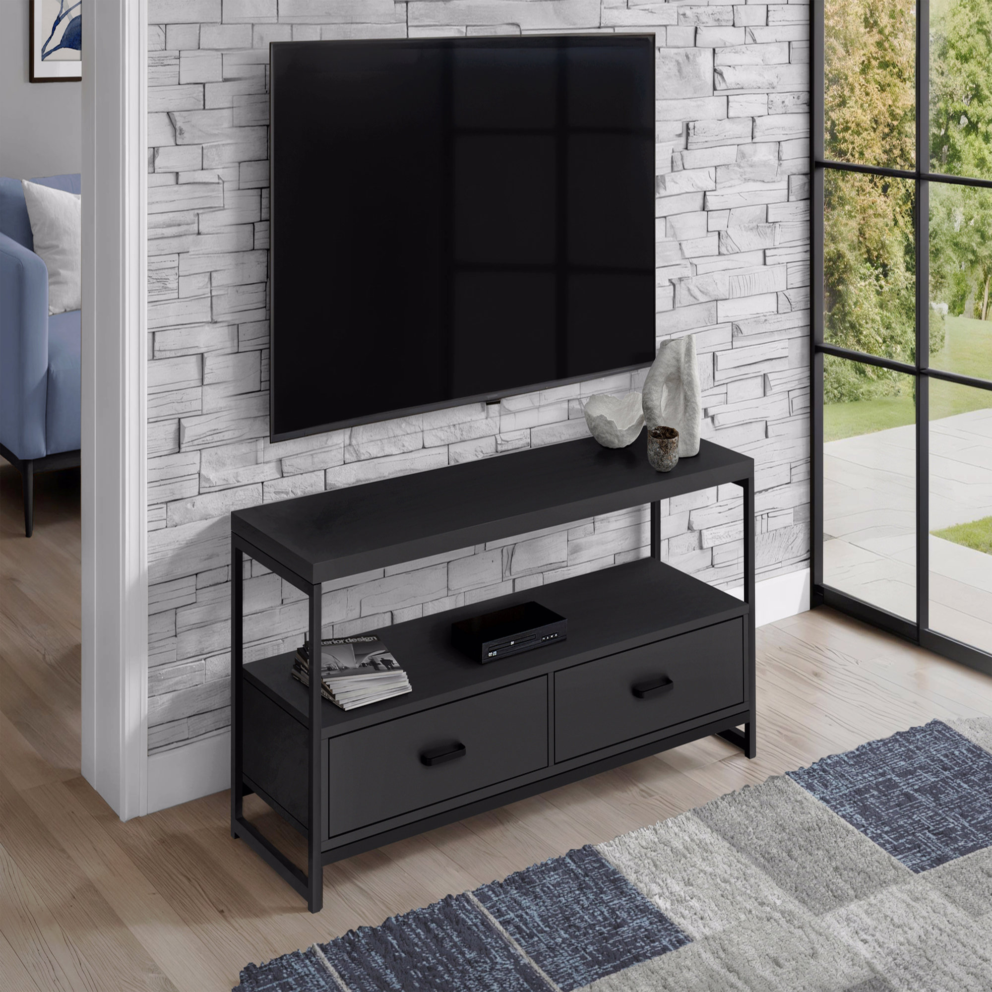 Latitude Run® Tv Stand, 48 Inch, Console, Media Entertainment Centre ...