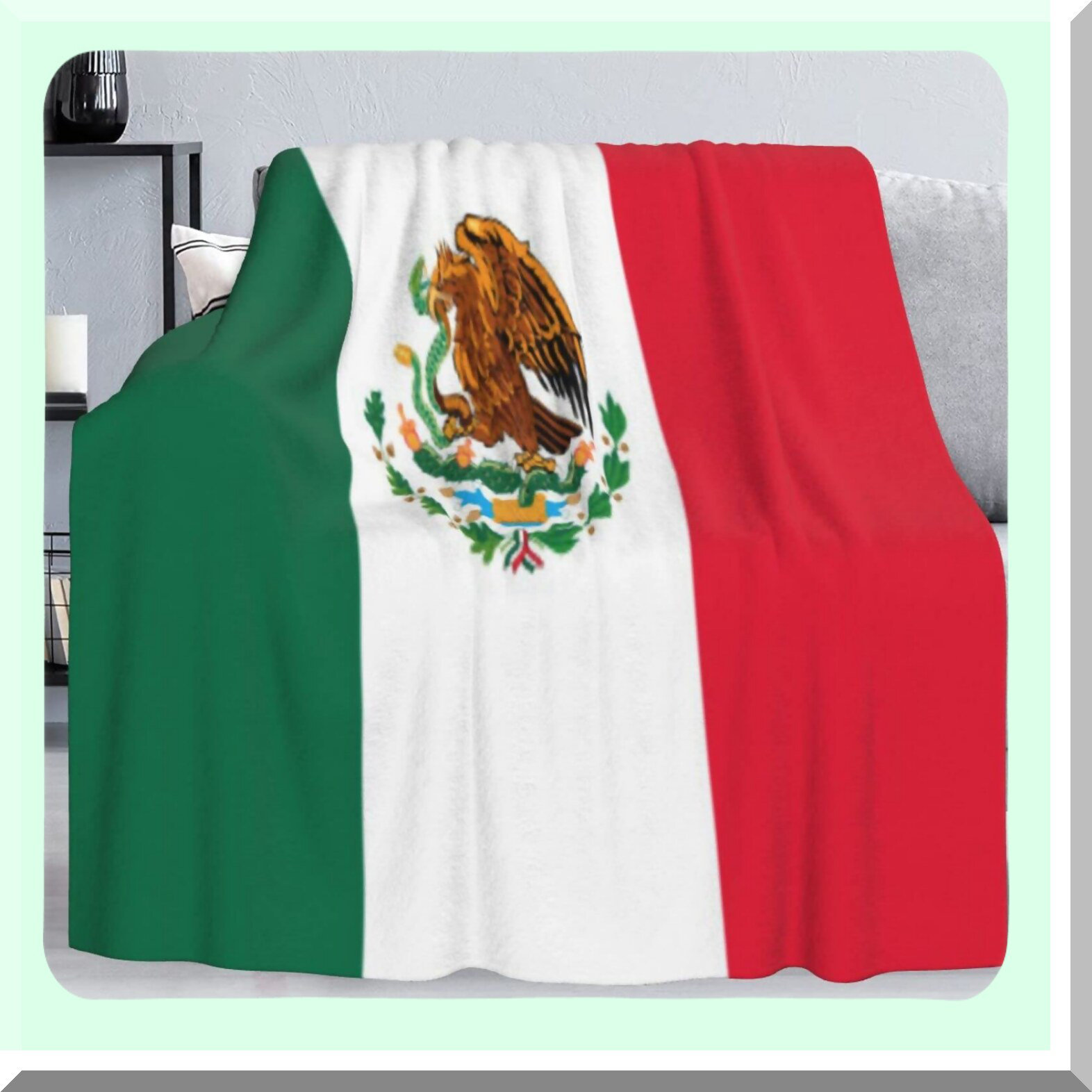 BRBCA Mexican Heritage Cozy Flannel Throw - Lightweight Fleece Blanket ...