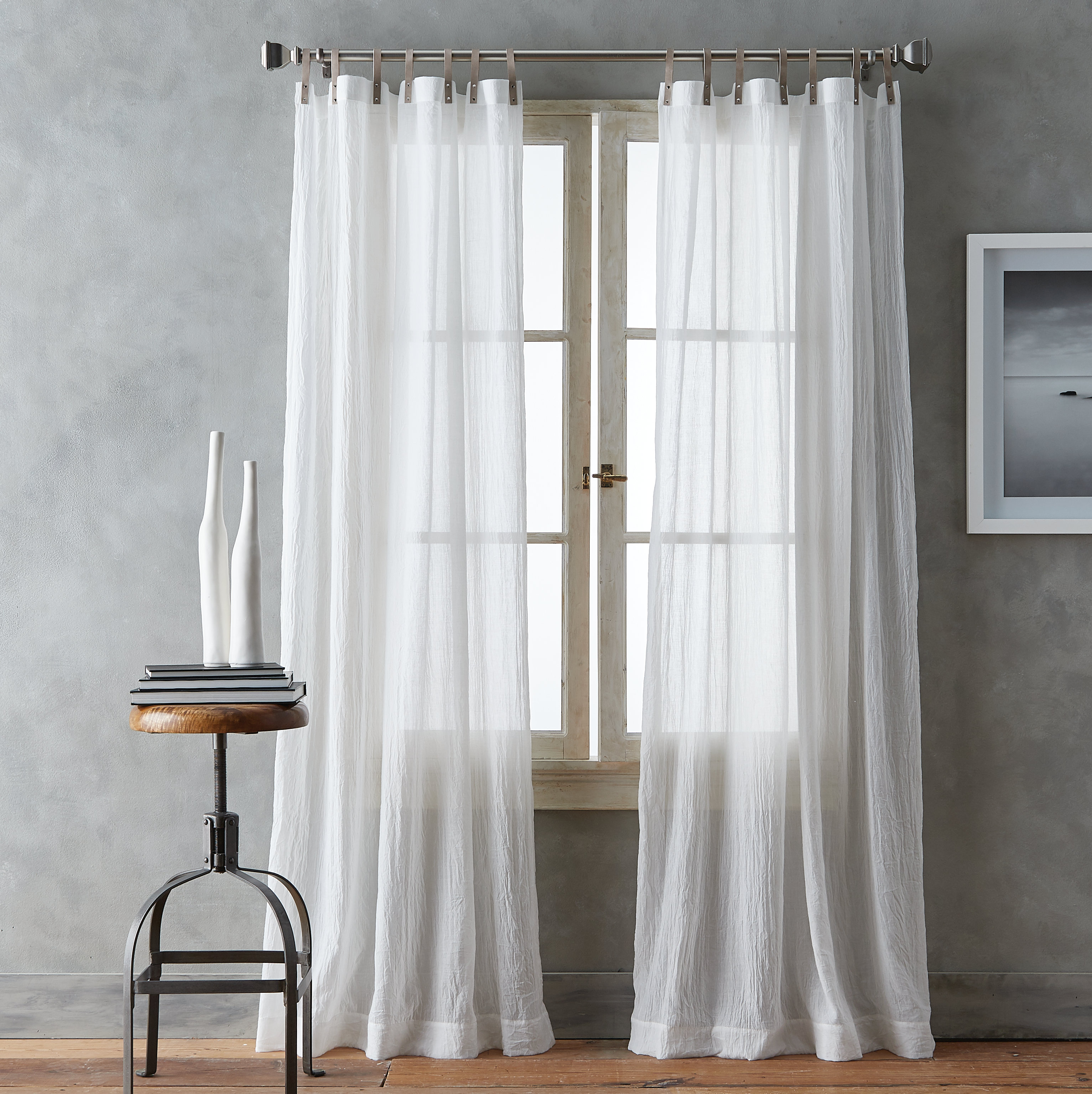 DKNY City Breeze Solid Semi-Sheer Tap Top Curtain Panels & Reviews ...