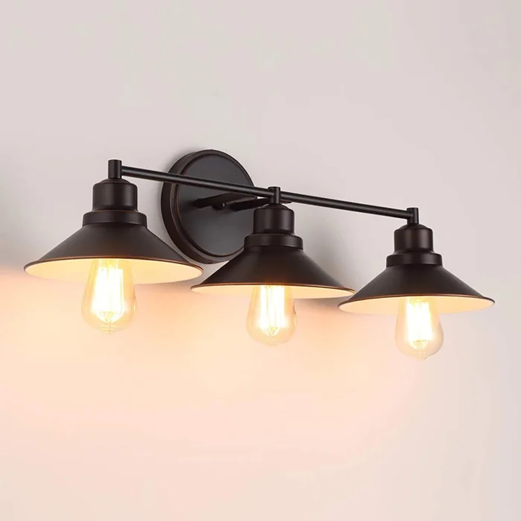 Gracie Oaks Milvert 3 -Light Dimmable Black Vanity light | Wayfair
