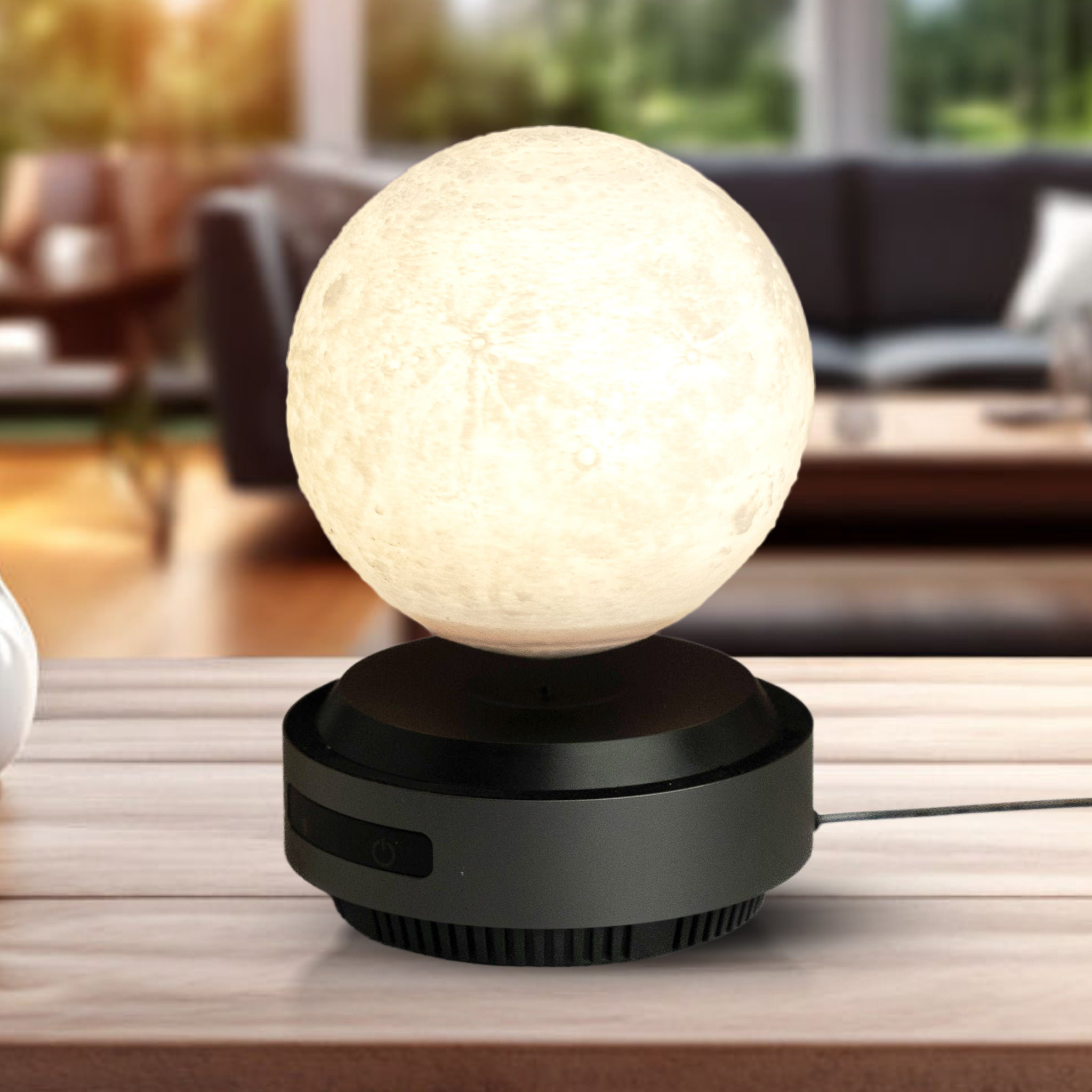 Wrought Studio™ Magical Levitating Moon Lamp - Soft Multicolor Light ...
