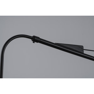 17 Stories Plata Plug-In Adjustable Swing Arm Wall Lamp In Matte Black ...