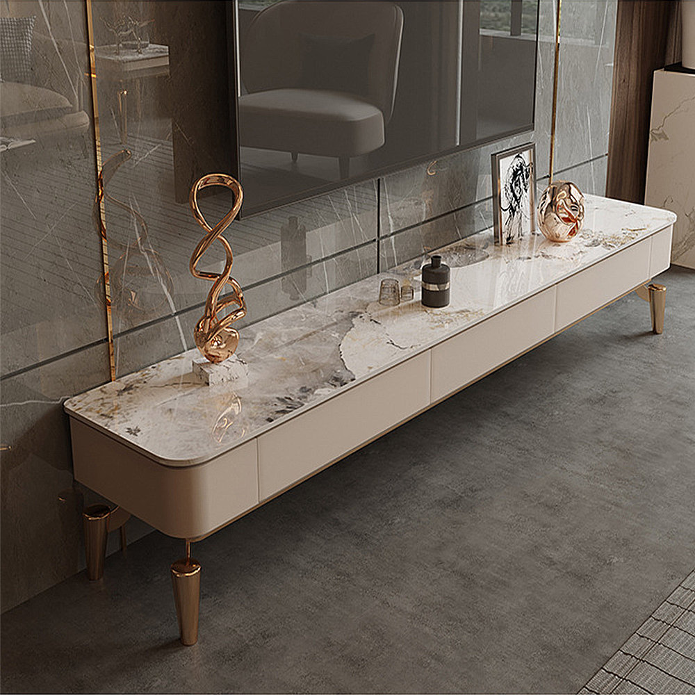 Bkoksety Simple and light luxury rock slate TV stand | Wayfair