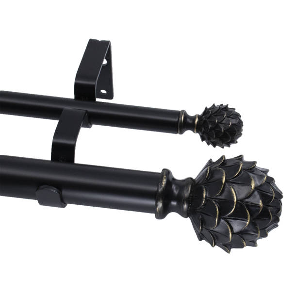 House of Hampton® Eliette Adjustable Double Curtain Rod & Reviews | Wayfair