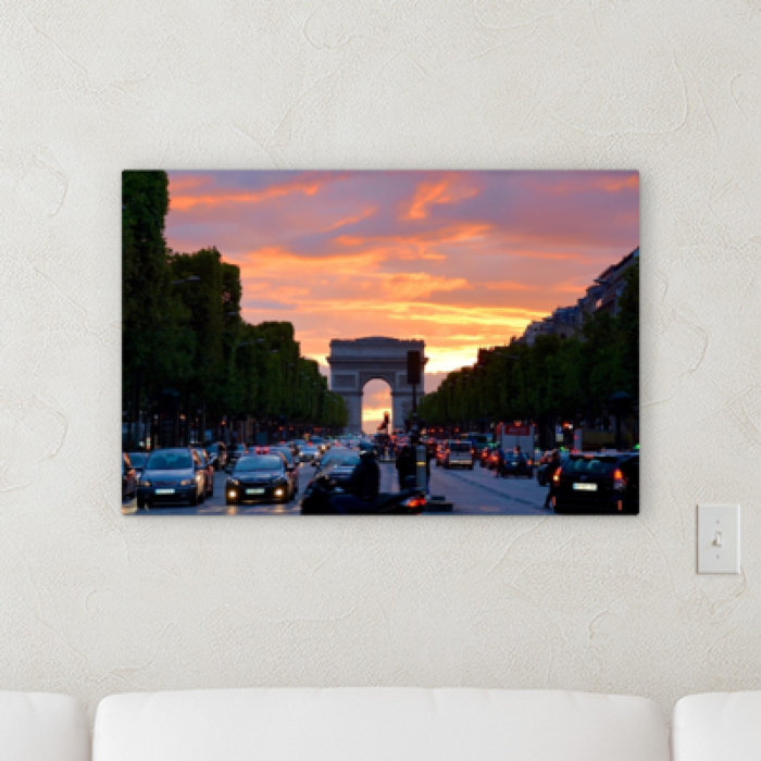 Ebern Designs City Of Paris On Canvas Photograph | Wayfair