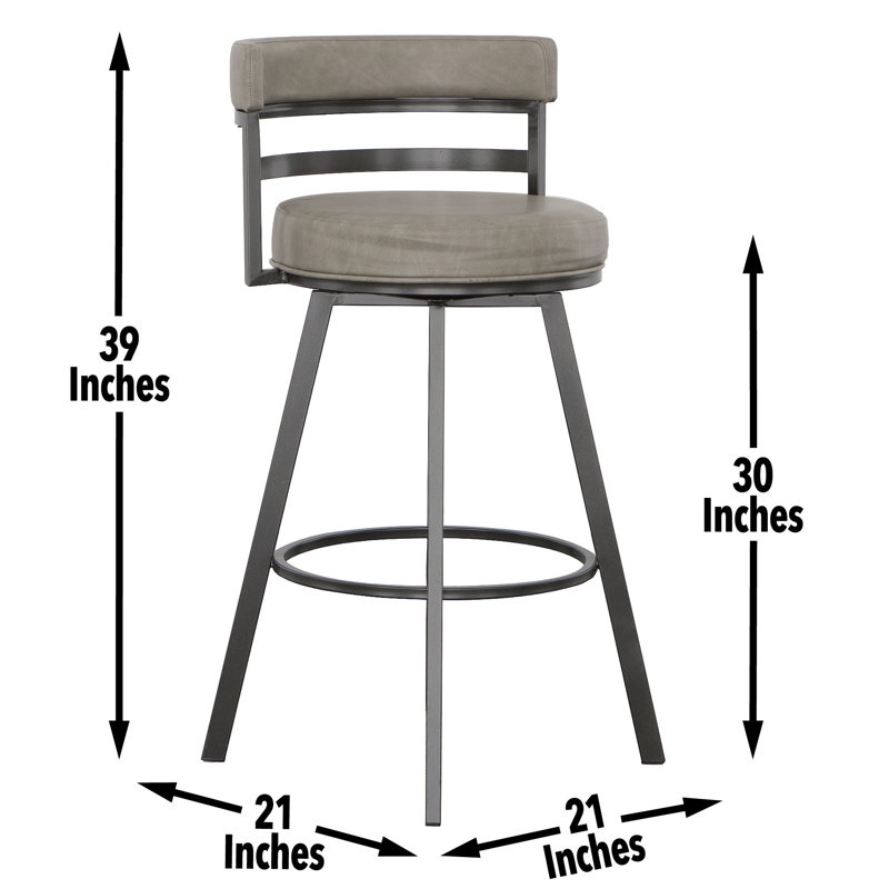 Trent Austin Design® Pullins Swivel Upholstered Counter Stool with ...