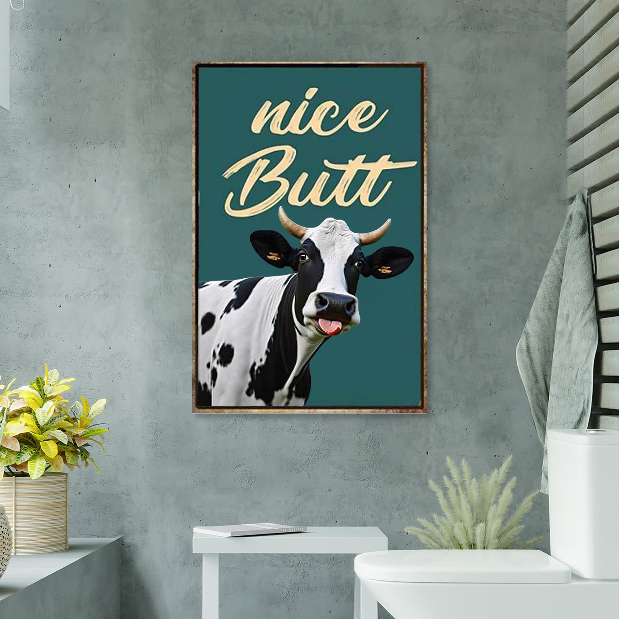 Trinx Cows Nice Butt 2 On Canvas Graphic Art | Wayfair