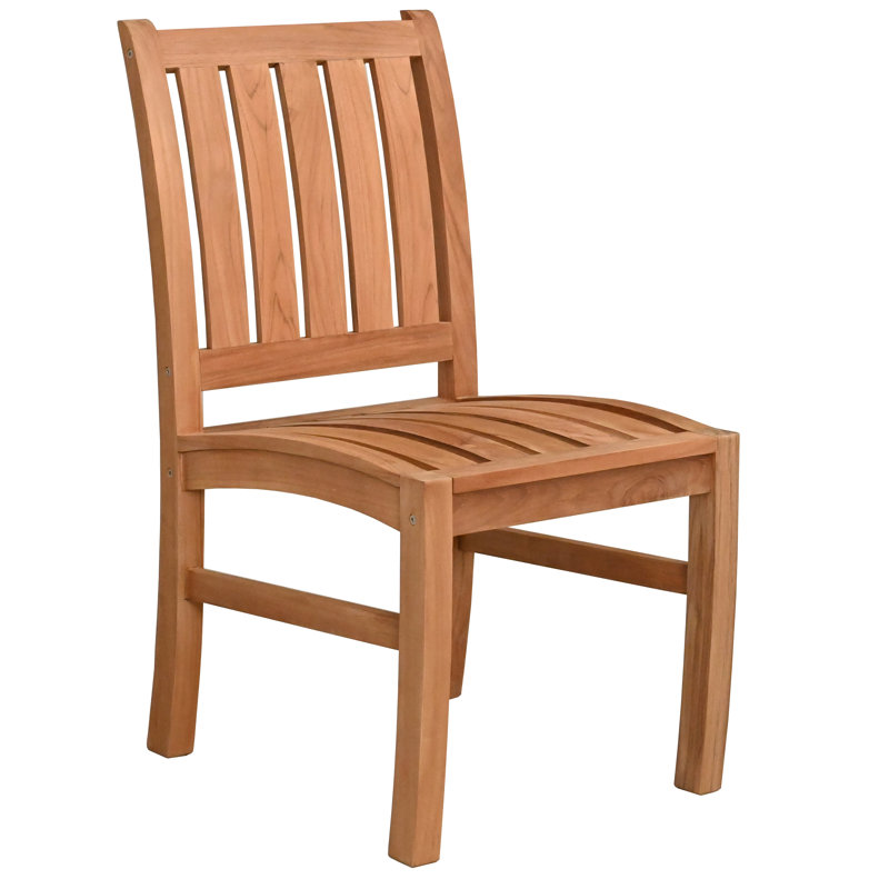 Lark Manor™ Teak Wood Constanze Outdoor Patio Dining Side Chair | Wayfair