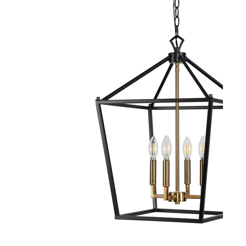 Gracie Oaks Henjes 4 - Light Lantern Geometric Pendant | Wayfair
