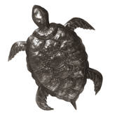 Bay Isle Home Turbeville Rustic Metal and Capiz Shell Table Top Turtle ...