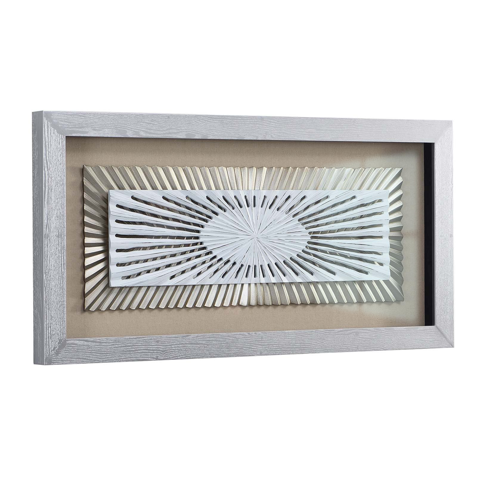 Dakota Fields 3D Silver Wall Decor Rectangle Shadow Box | Wayfair
